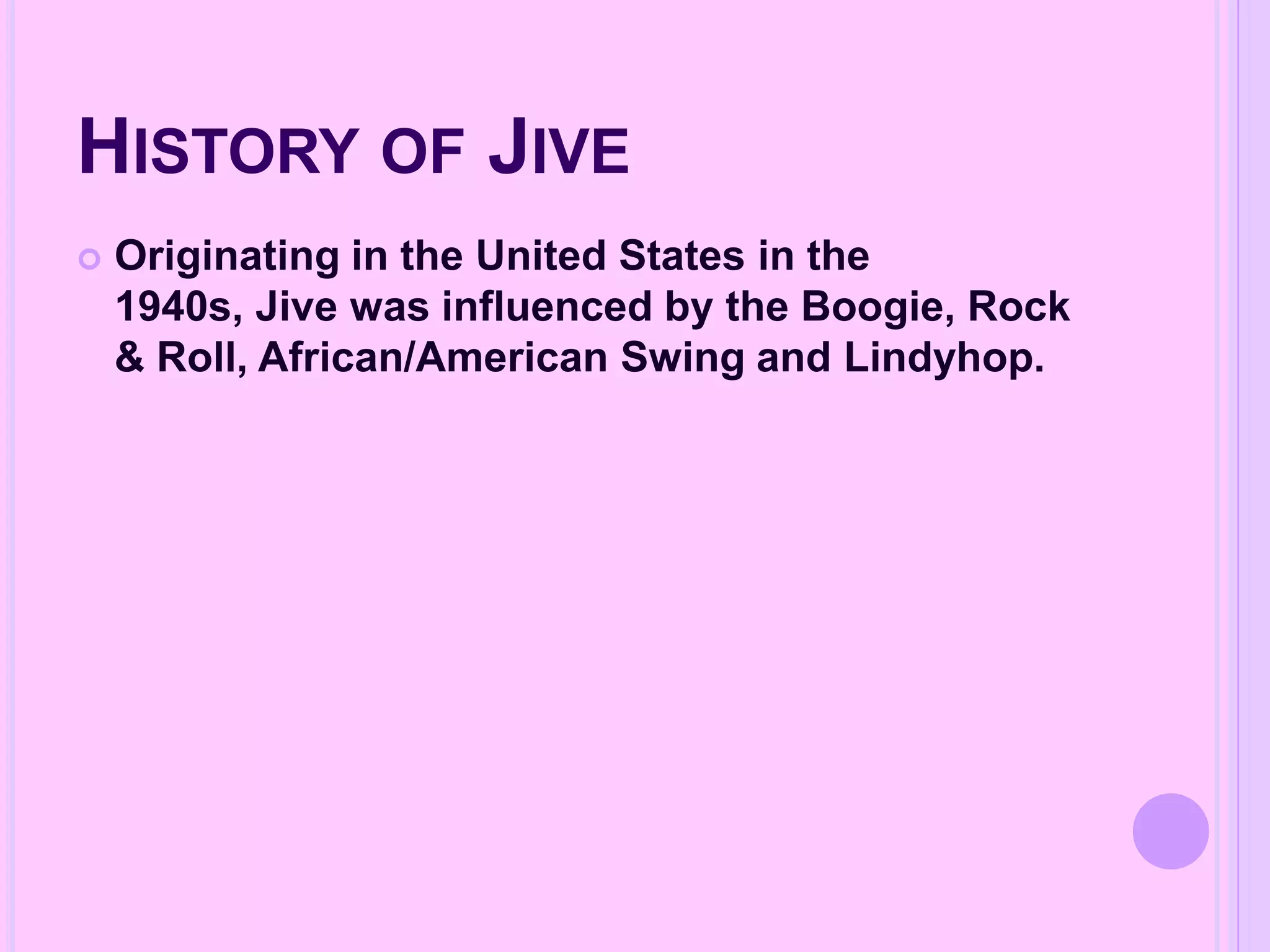 Jive and Boogie (powerpoint presentation) | PPTX | Jazz | Music