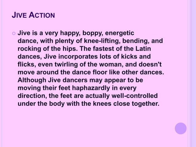 Jive and Boogie (powerpoint presentation) | PPTX | Jazz | Music