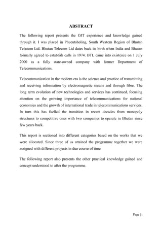 Ojt report final2 | PDF