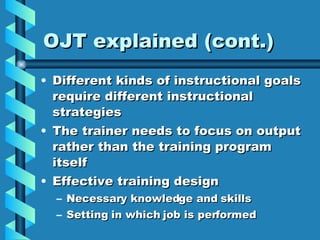 Ojt Trainingslides[1] | PPT