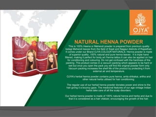 OJYA HERBAL NATURAL - INDIA TOP HAIR CARE PRODUCTS | PPSX