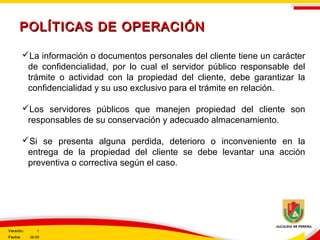Ok ge propiedad del cliente v1 | PPT
