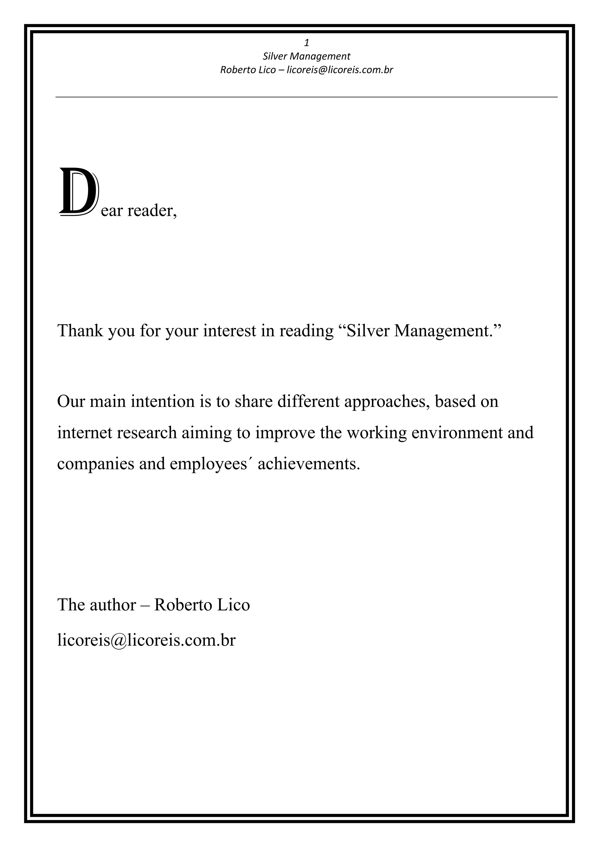 Silver Management | PDF