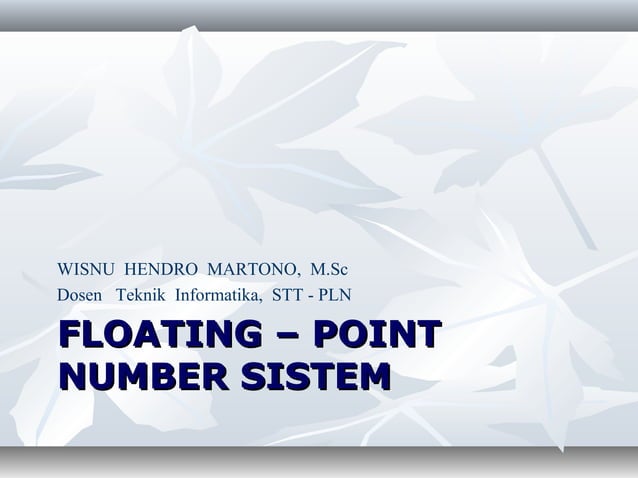 Floating Point | PPT