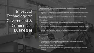 Impacts of Technology | PPTX