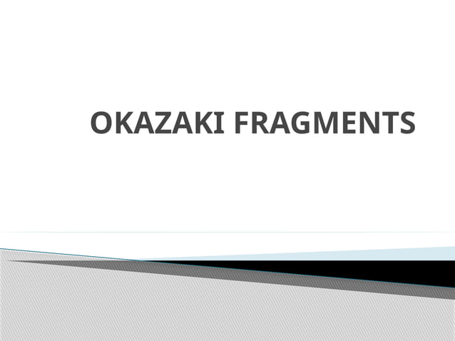 OKAZAKI FRAGMENTS presentation slide.pptx