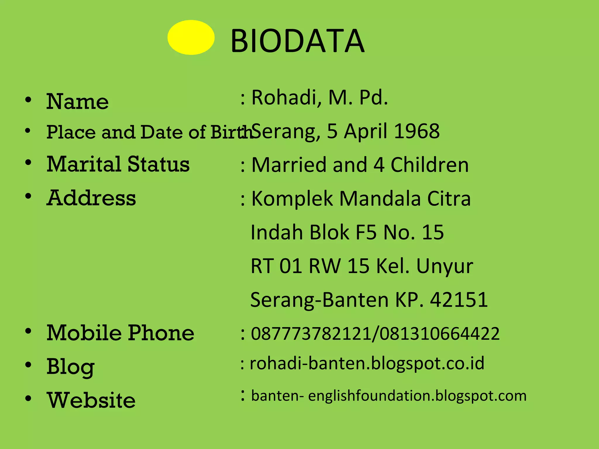 Biodataku | PPT