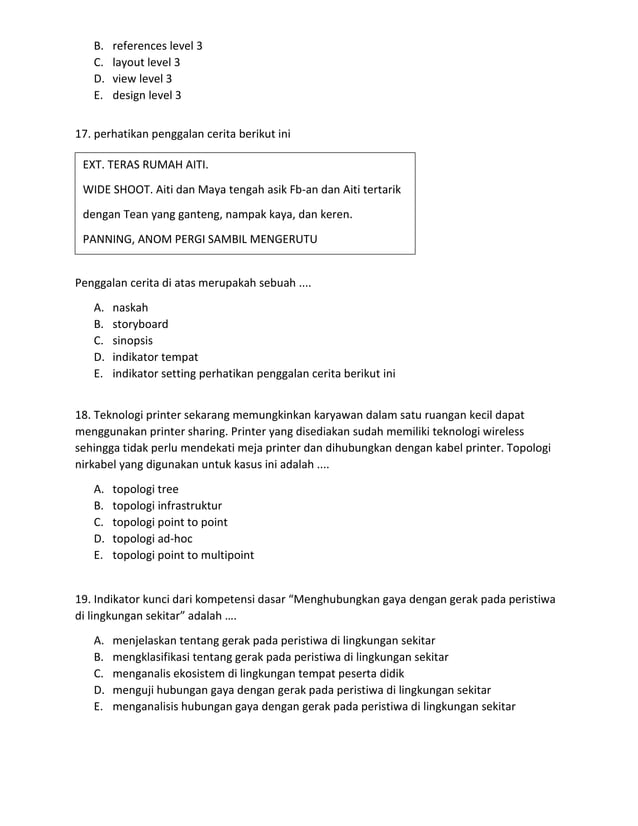 Soal Jaringan Dasar | PDF