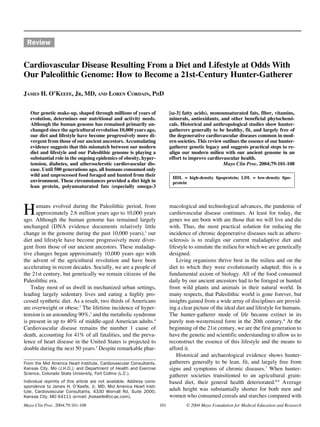 Mayo Clinic endorses Paleolithic Eating and the Serenity Eating ...