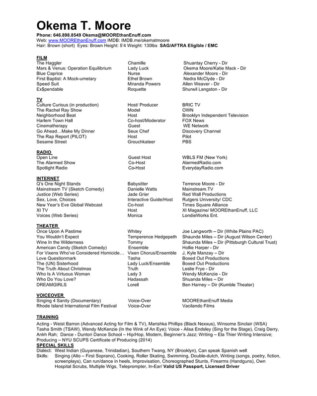 Okema T. Moore Resume 2016 | PDF