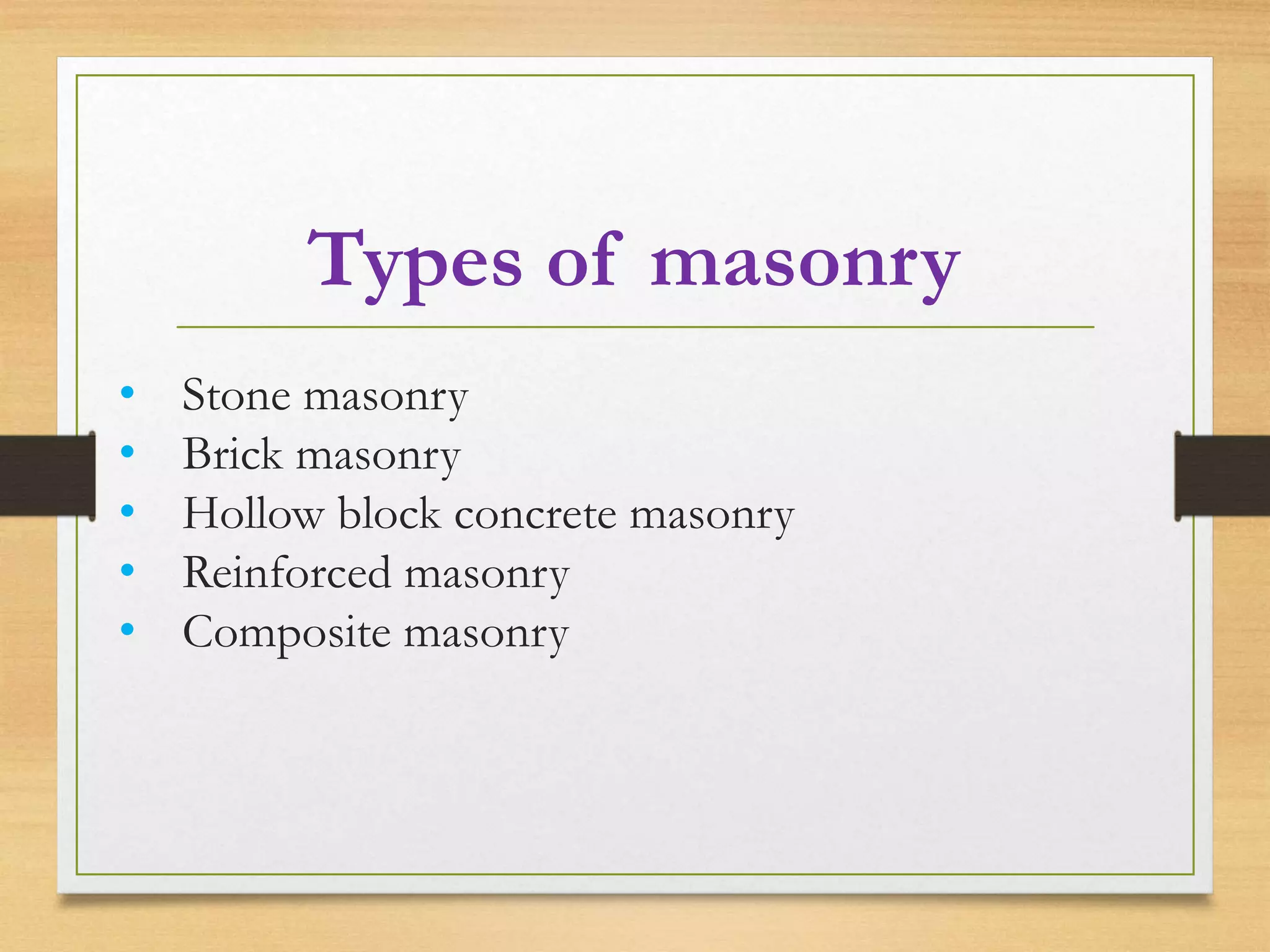 Types of masonry and its failure types | PPTX