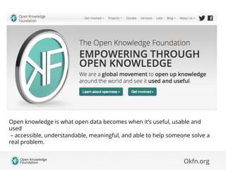 Open Knowledge Foundation pechakucha | PDF