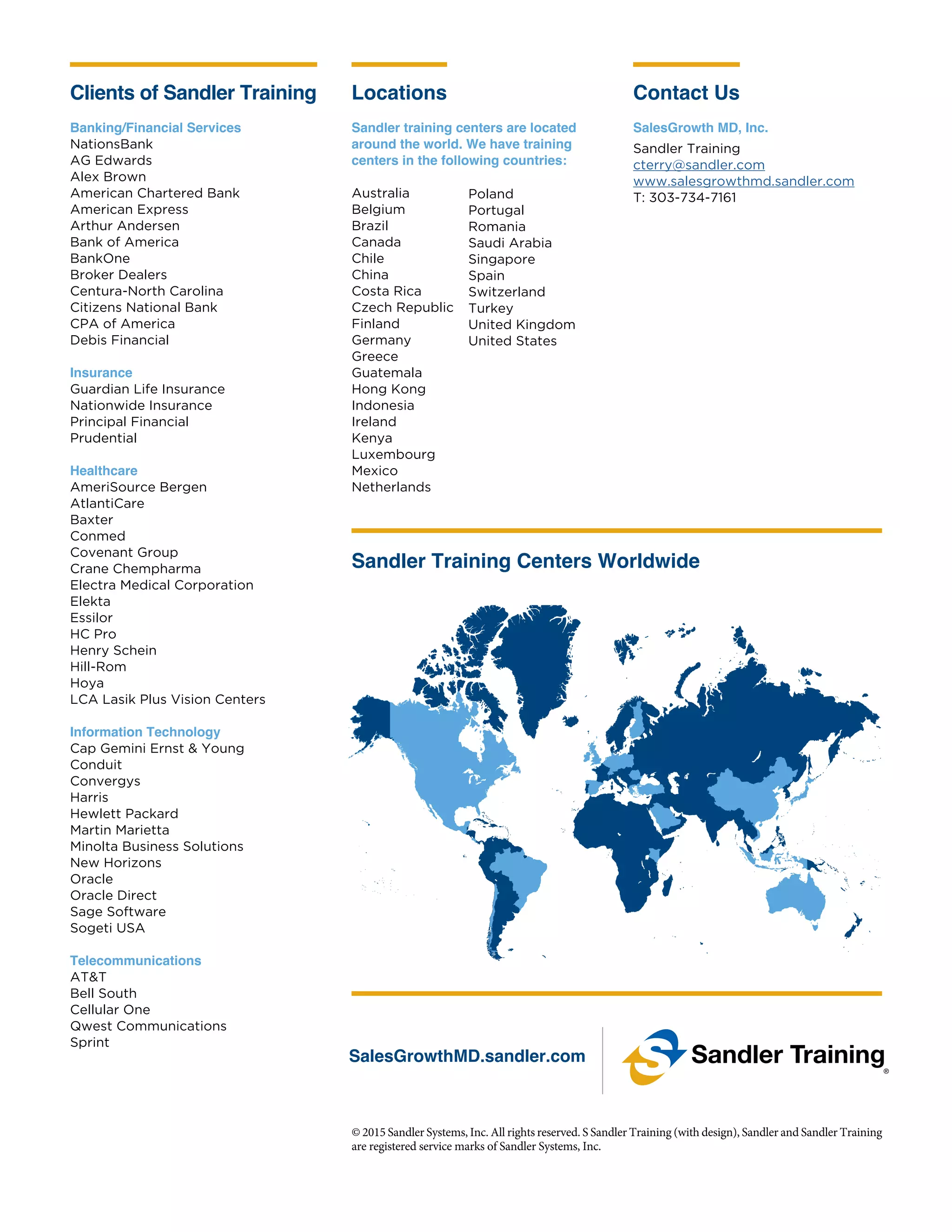 Sgmd sandler overview brochure | PDF
