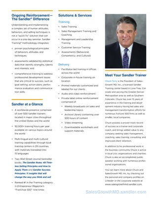 Sgmd sandler overview brochure | PDF