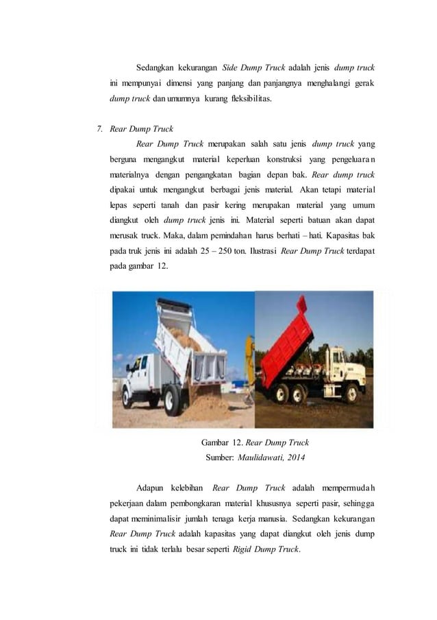 MAKALAH ALAT BERAT (DUMPTRUCK) | DOCX