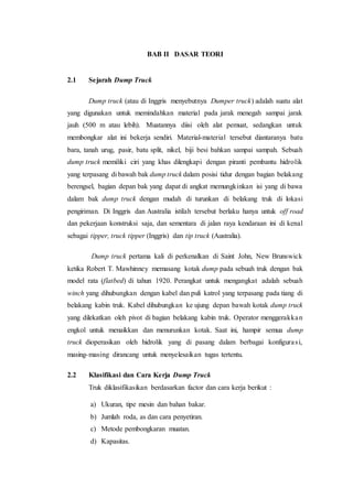 MAKALAH ALAT BERAT (DUMPTRUCK) | DOCX