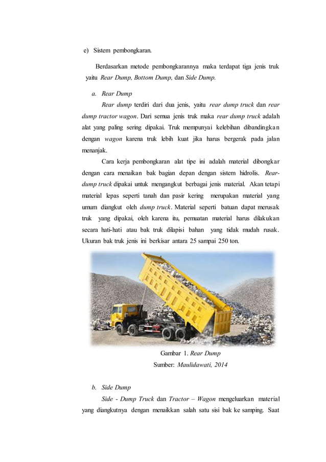 MAKALAH ALAT BERAT (DUMPTRUCK) | DOCX