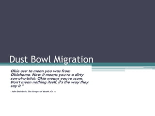 Okie Migration | PPTX | Music | Entertainment