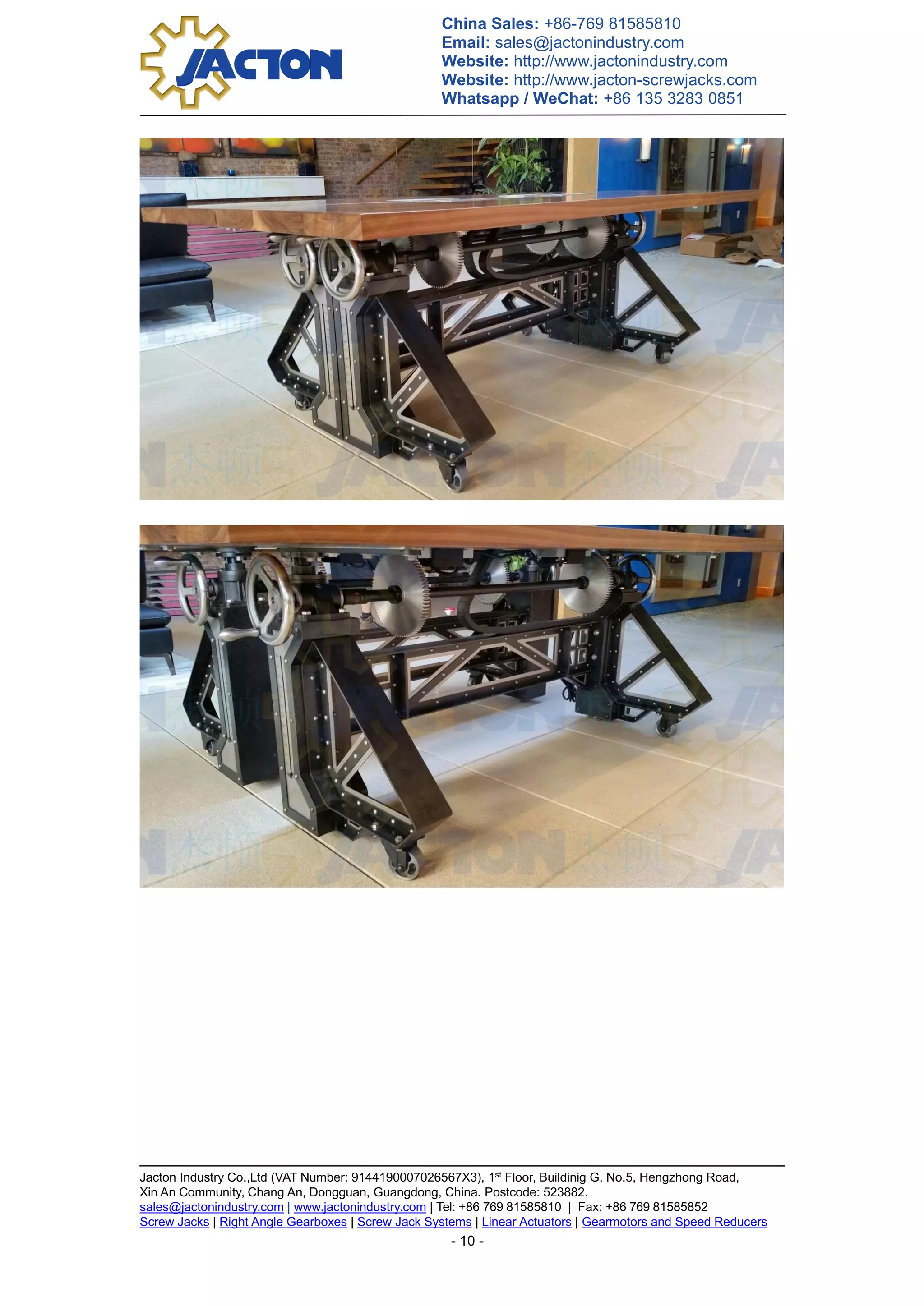 industrial crank table base lift mechanism with adjustable height | PDF