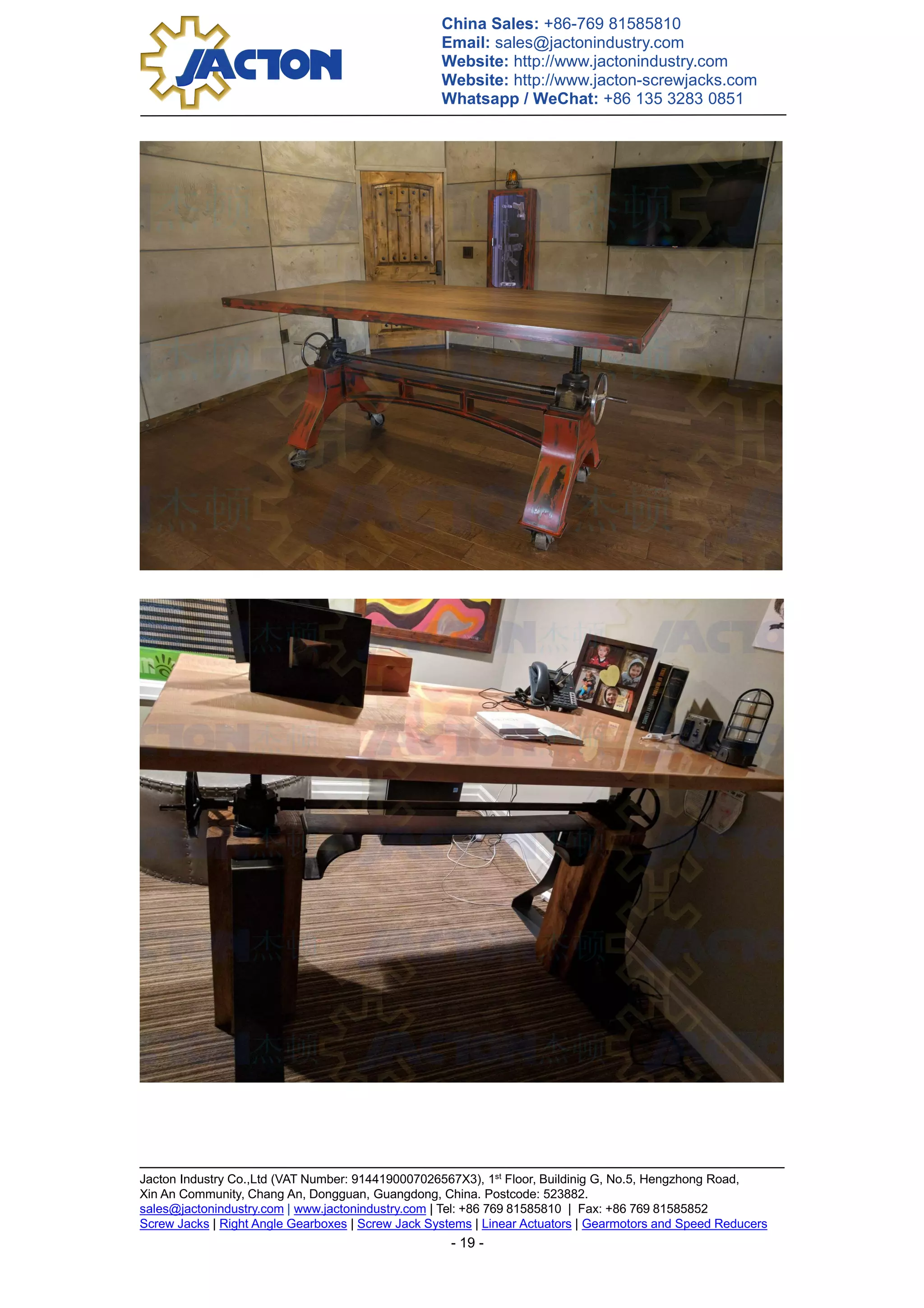 industrial crank table base lift mechanism with adjustable height | PDF