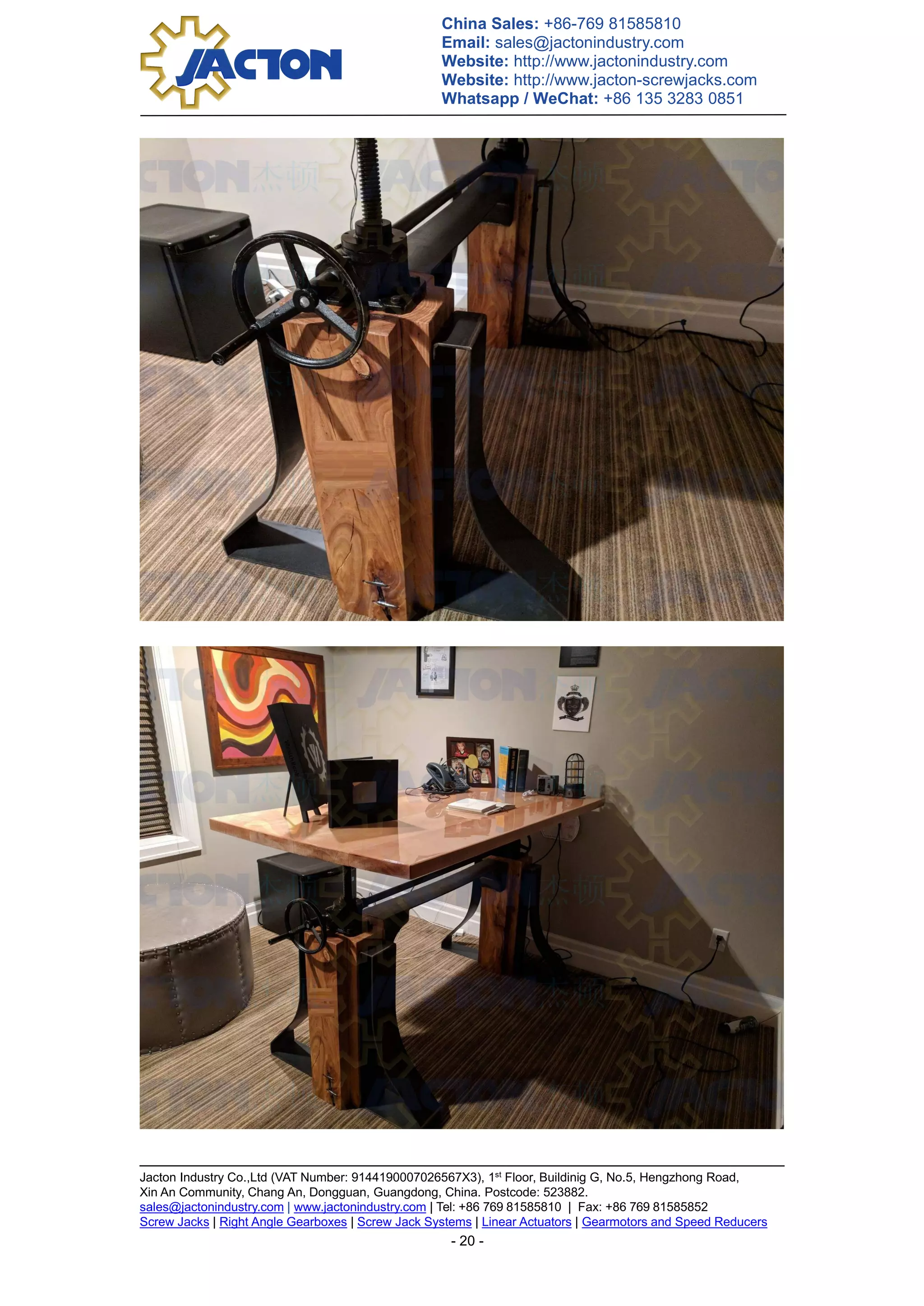 industrial crank table base lift mechanism with adjustable height | PDF