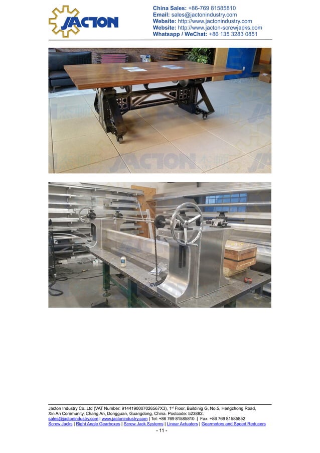 industrial crank table base lift mechanism with adjustable height | PDF