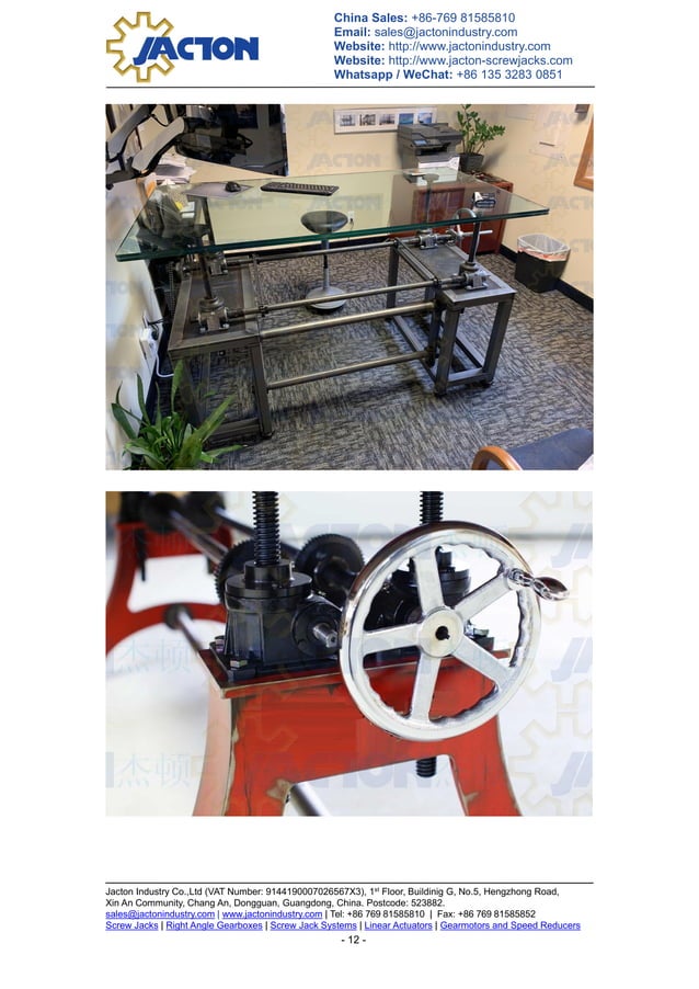 industrial crank table base lift mechanism with adjustable height | PDF