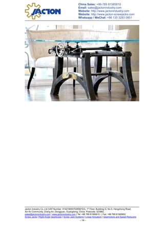 industrial crank table base lift mechanism with adjustable height | PDF