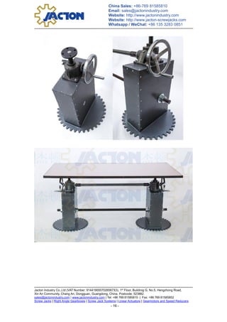industrial crank table base lift mechanism with adjustable height | PDF