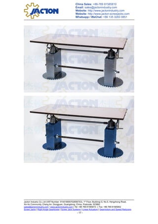 industrial crank table base lift mechanism with adjustable height | PDF