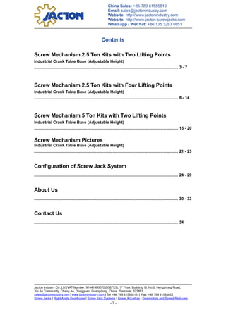 industrial crank table base lift mechanism with adjustable height | PDF