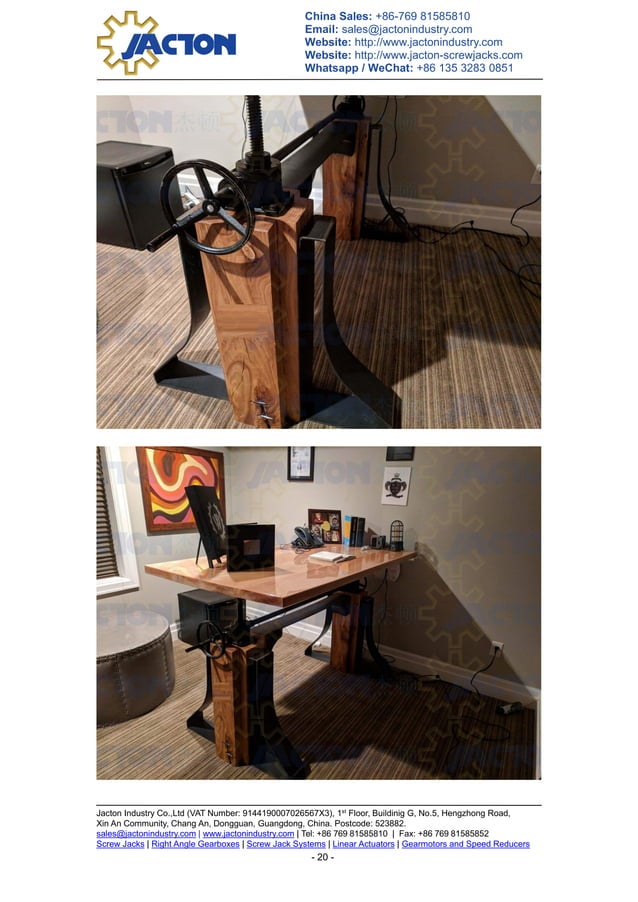 industrial crank table base lift mechanism with adjustable height | PDF