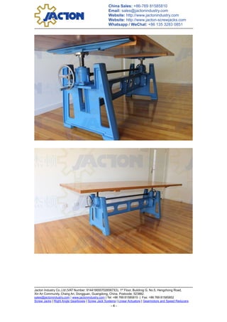 industrial crank table base lift mechanism with adjustable height | PDF