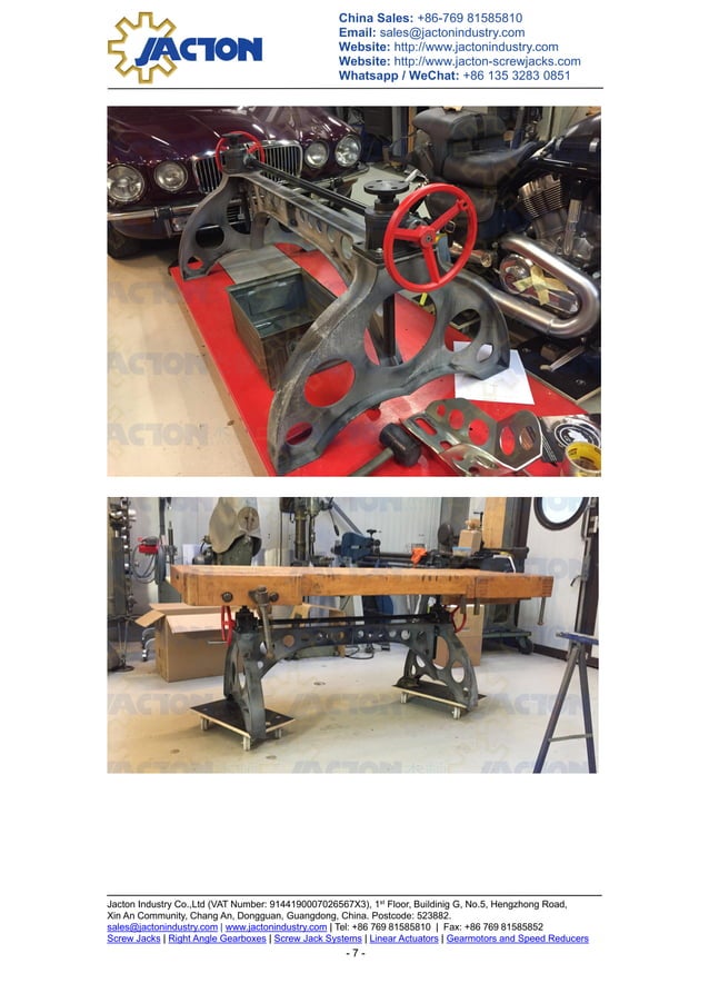 industrial crank table base lift mechanism with adjustable height | PDF
