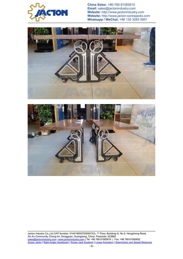 industrial crank table base lift mechanism with adjustable height | PDF