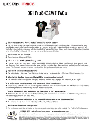 OKI Pro8432WT (OKI Pro 8432WT) FAQs | PDF