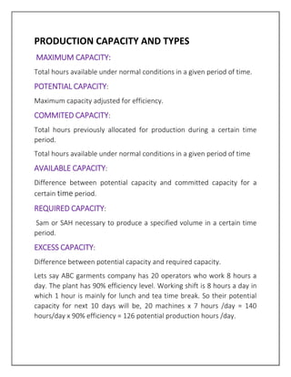 Capacity Planning In Garments Industry | PDF