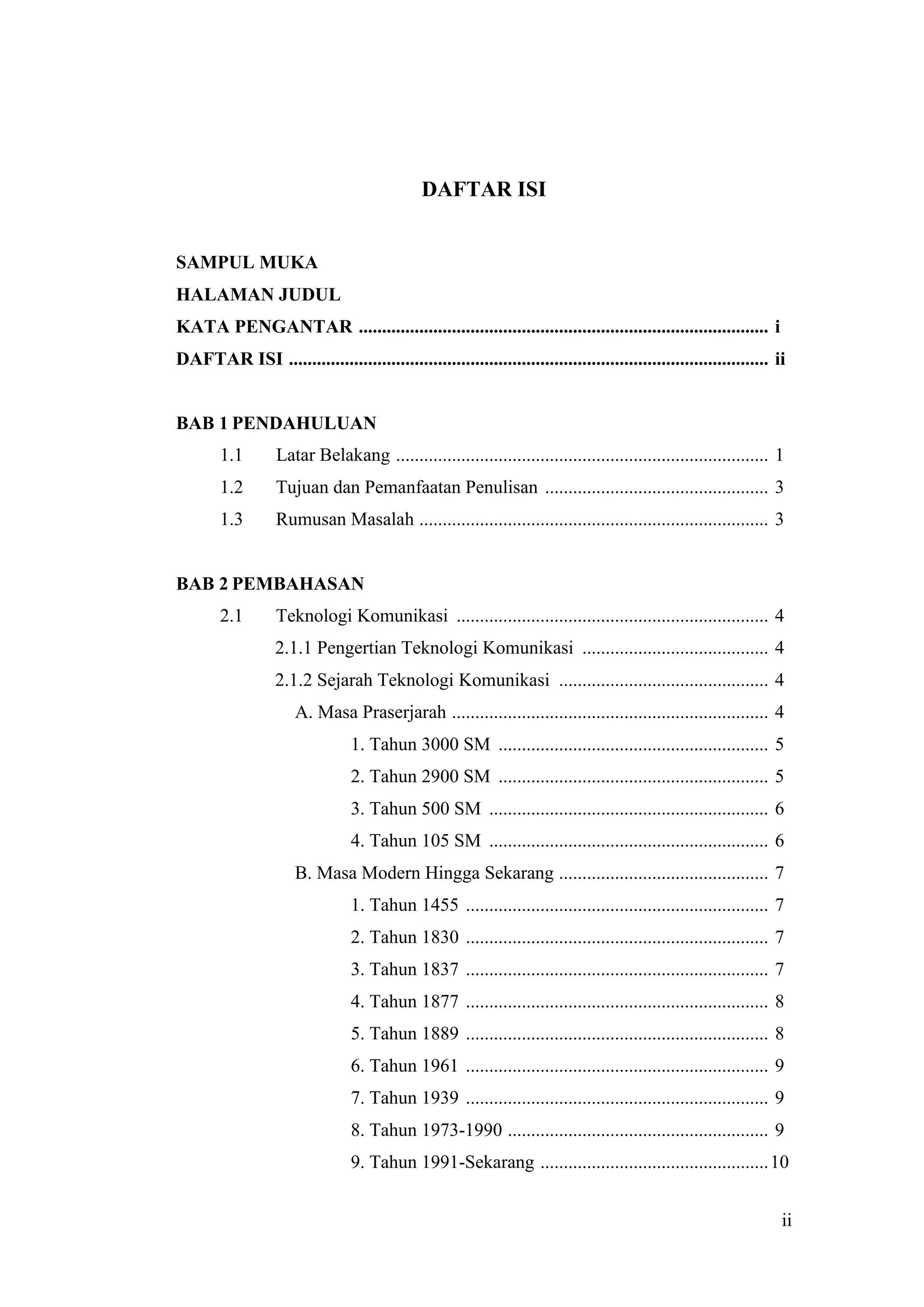 Kata Pengantar & Daftar Isi | PDF