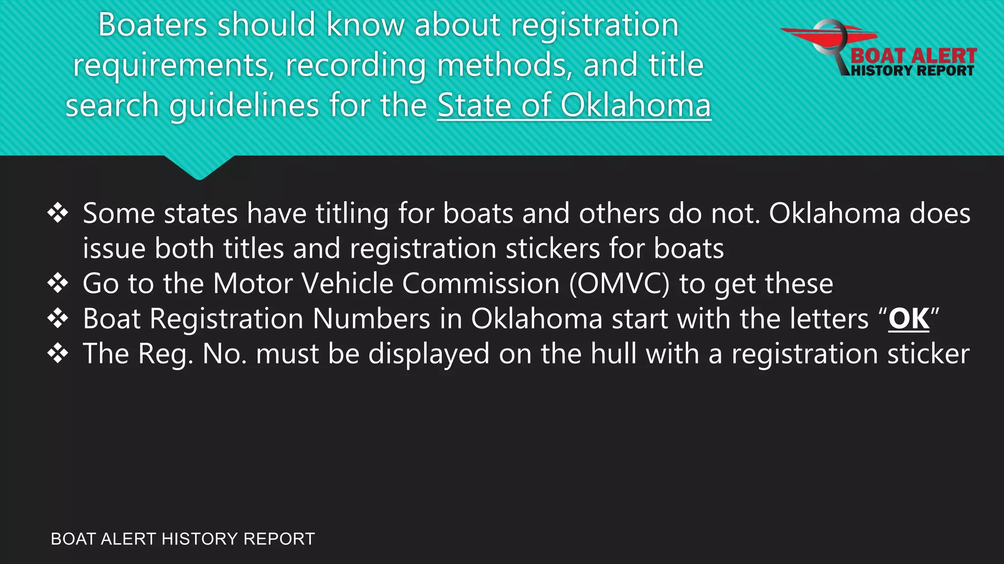 Oklahoma boat registration | PPT
