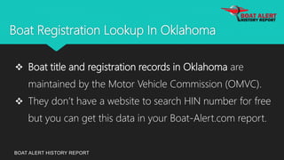 Oklahoma boat registration | PPTX