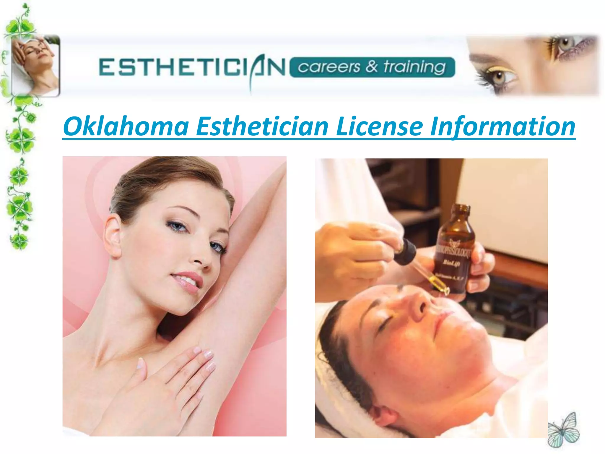 Oklahoma esthetician license information | PPTX
