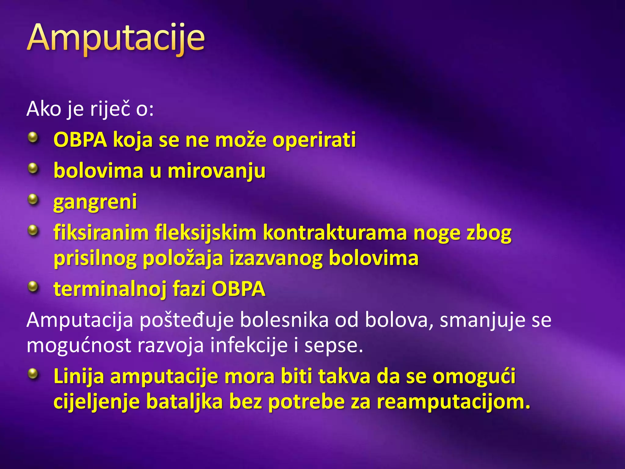 Okluzivne bolesti perifernih arterija (obpa) | PPSX