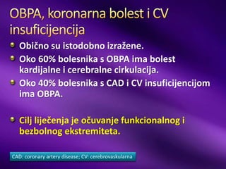 Okluzivne bolesti perifernih arterija (obpa) | PPSX