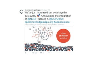 Open Knowledge Maps, a visual interface to the world's scientific ...