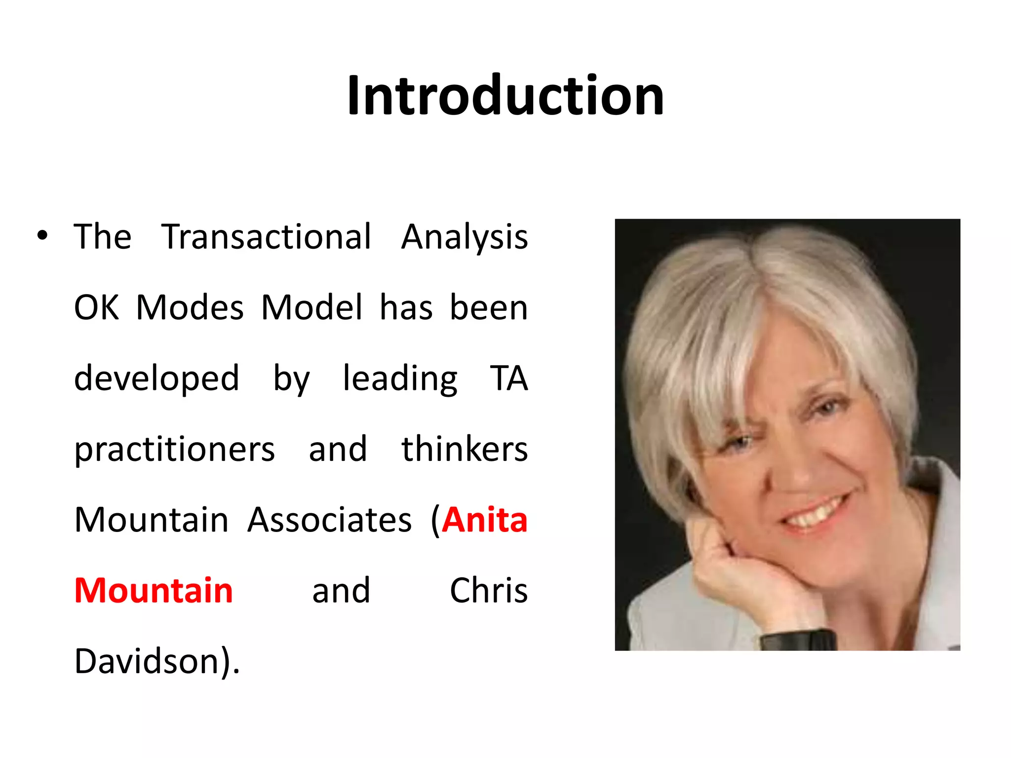 Ok modes model - Transactional Analysis | PPTX