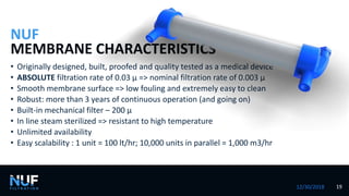 The NUF® technology: transforming Ultrafiltration in an affordable ...