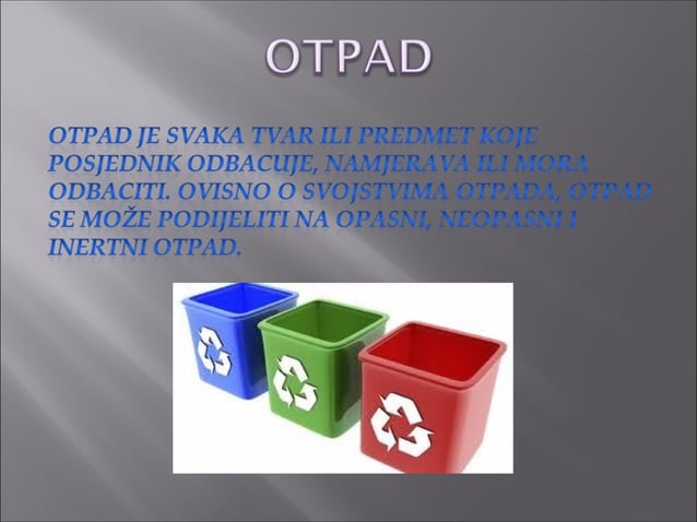 Okoliš, otpad i energija | PPT