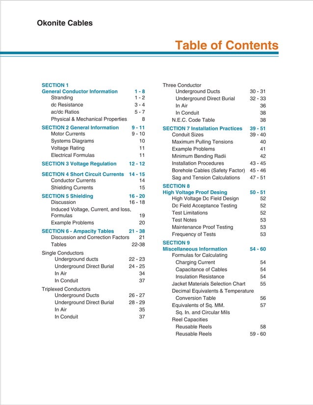 Okonite - Cable Engineering Handbook (Copper & Aluminium Cables) | PDF