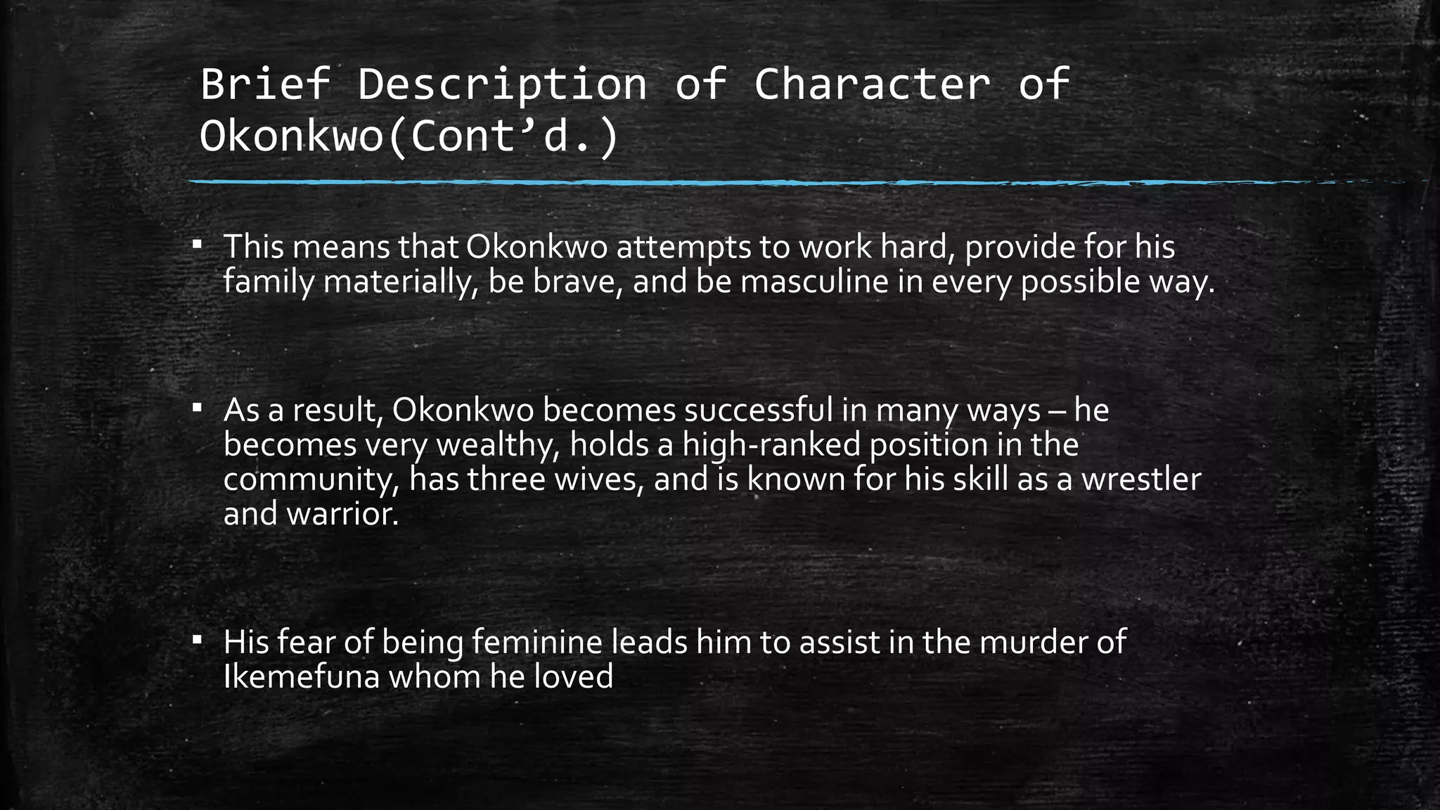 Okonkwo as a tragic hero in Things Fall Apart | PPT