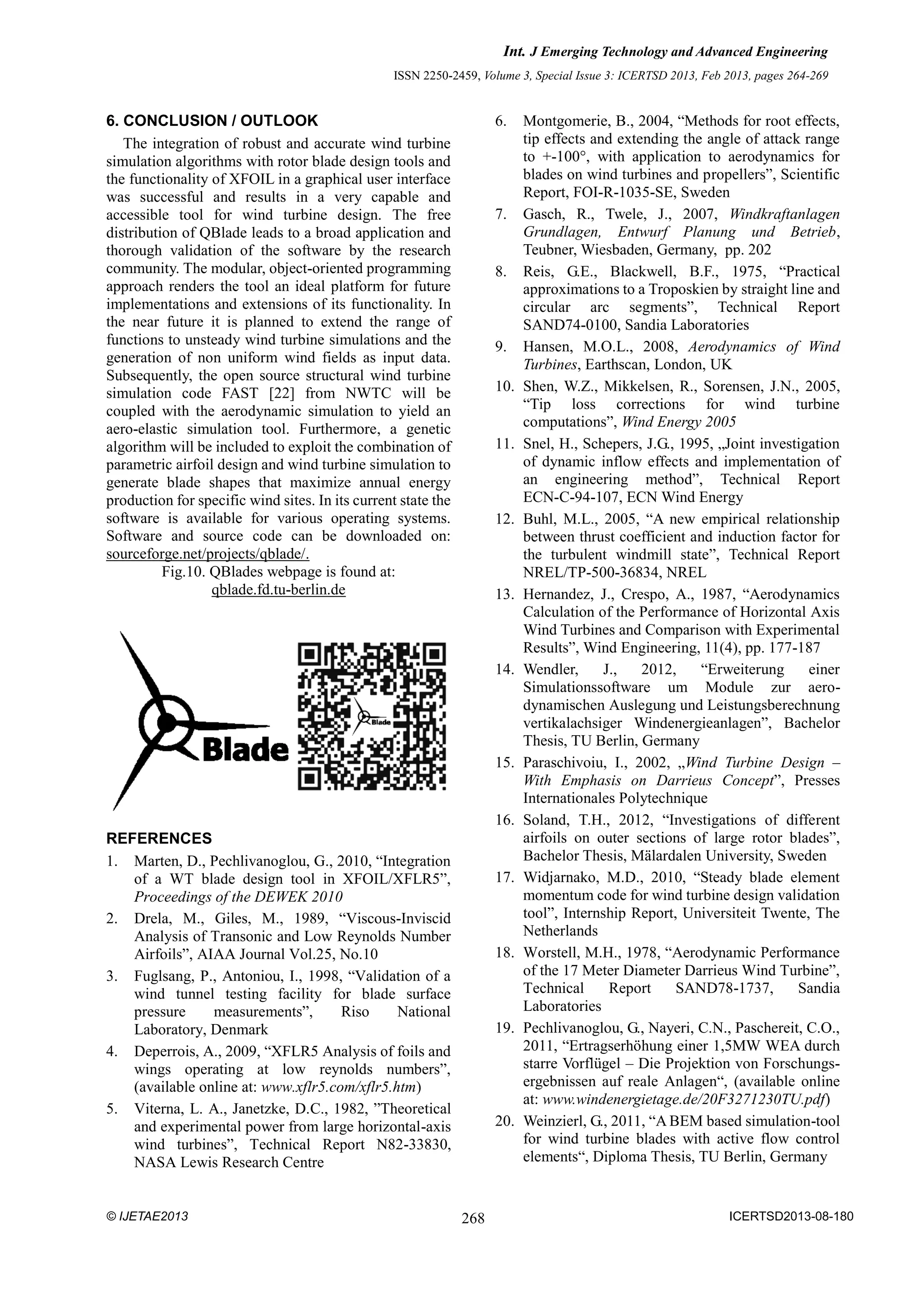 Qblade An Open Source Tool For Design And Simulation Pdf